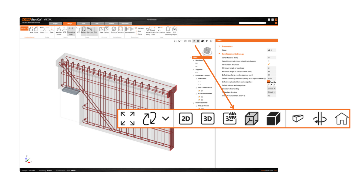 Comprehensive user interface in IDEA StatiCa Detail | IDEA StatiCa